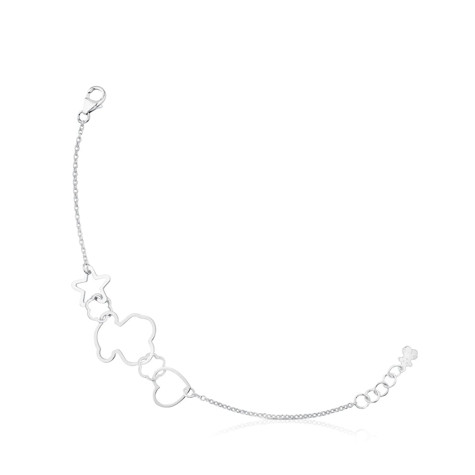 TOUS New Silueta 925 Silver Link & Chain Bracelet