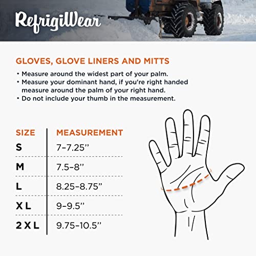 RefrigiWear Thinsulate Insulated Ragg Wool Convertible Mitten Fingerless Gloves with Suede Palm (Brown, X-Large)