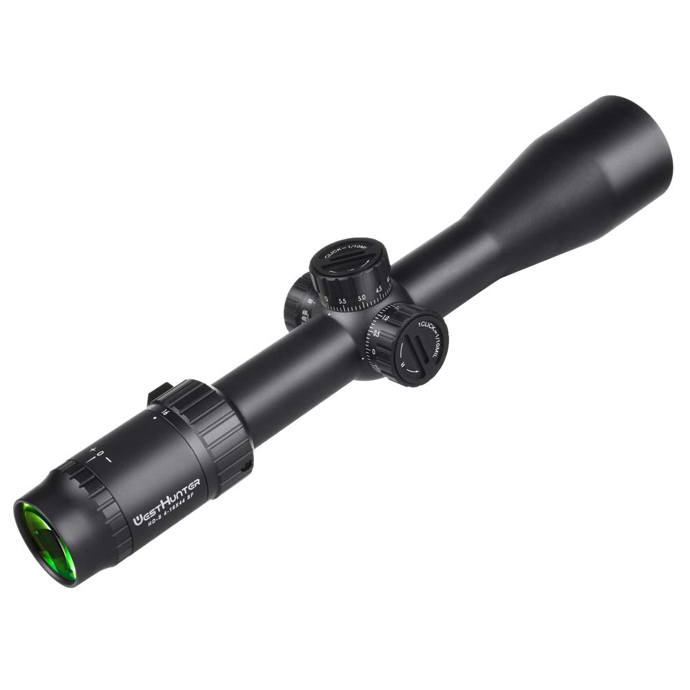 WestHunter Optics HD-S 4-16x44 SF Riflescopes, 30mm Tube Second Focal Plane Tactical Precision 1/10 MIL Shooting Scope | Black, Only Optics & Basic Accessories