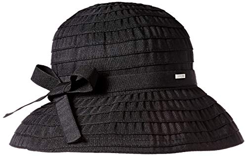 San Diego Hat Company Women’s Ribbon Bucket Hat, Beach Hat for Women, One Size - Black