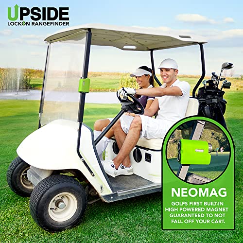 Upside Golf Magnetic RangeFinder with Built-in LOCKON Magnet - Slope Mode & Pin Vibration with 6X Laser Magnification 1000+ Yard Precision, Professional Golf RangeFinder Accessories
