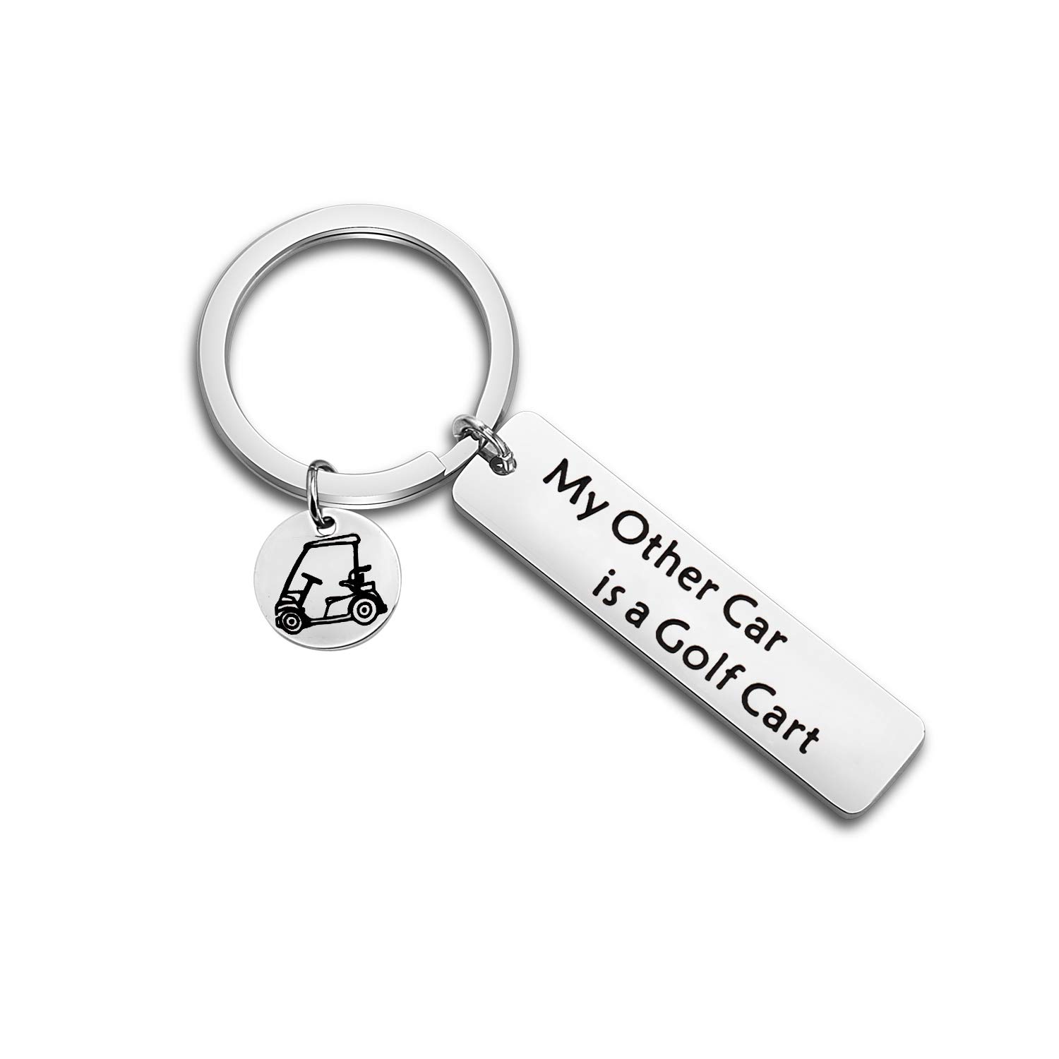 TGBJE Golf Lover Gift My Other Car Is A Golf Cart Keychain Gift For Golfers Golf Cart Keychain (Golf Cart)