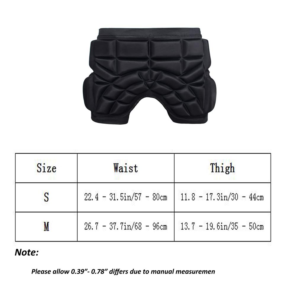 yingfeg bb Youth Butt Hip Protection Short Pants Hip Butt EVA Pad Protective Gear for Skiing Skateboard Roller Skatting for Child S