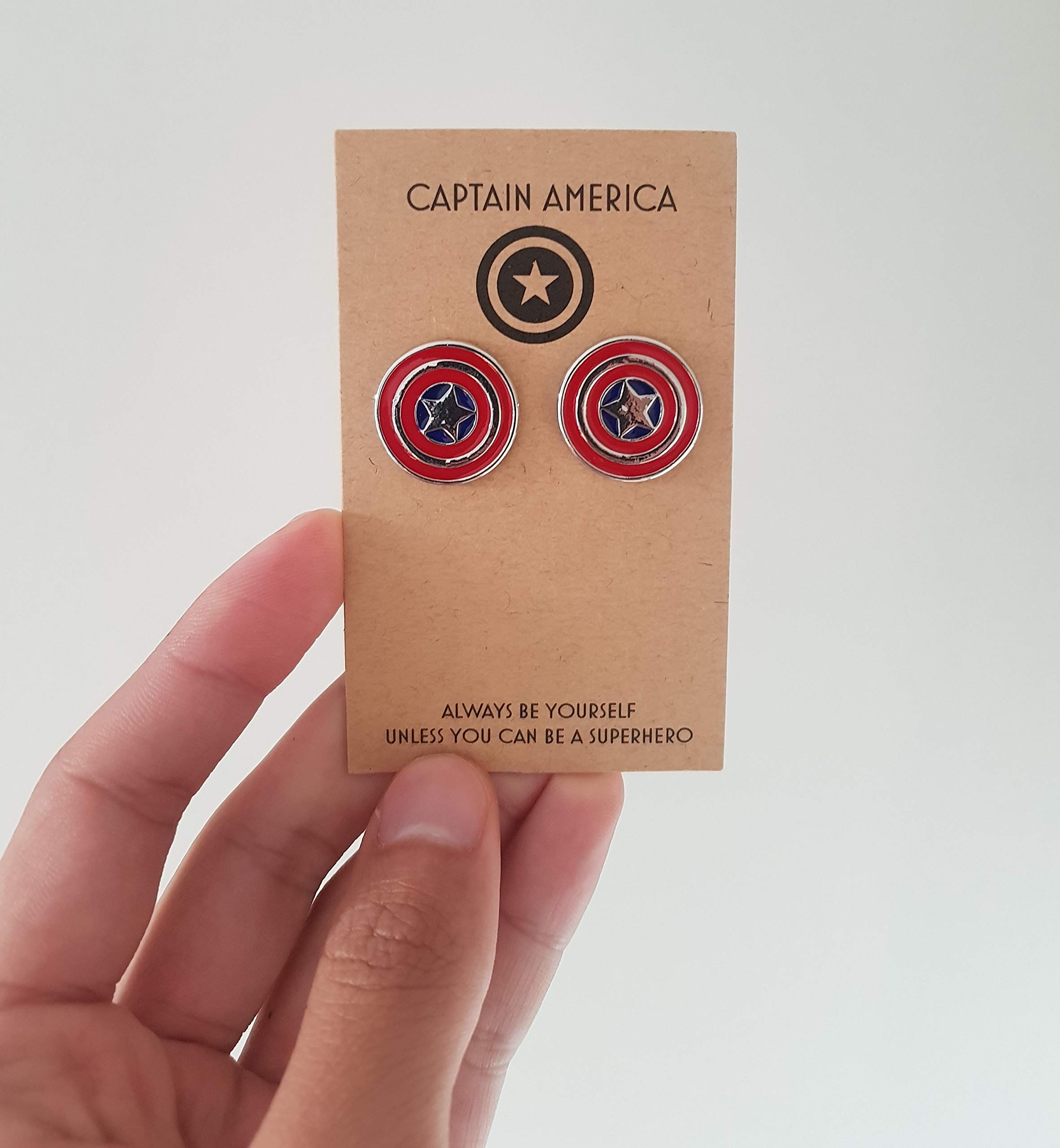 Superhero Cufflinks Wedding/Birthday Set of 5: Iron Man Spiderman Captain America Thor Hulk Marvel Collection