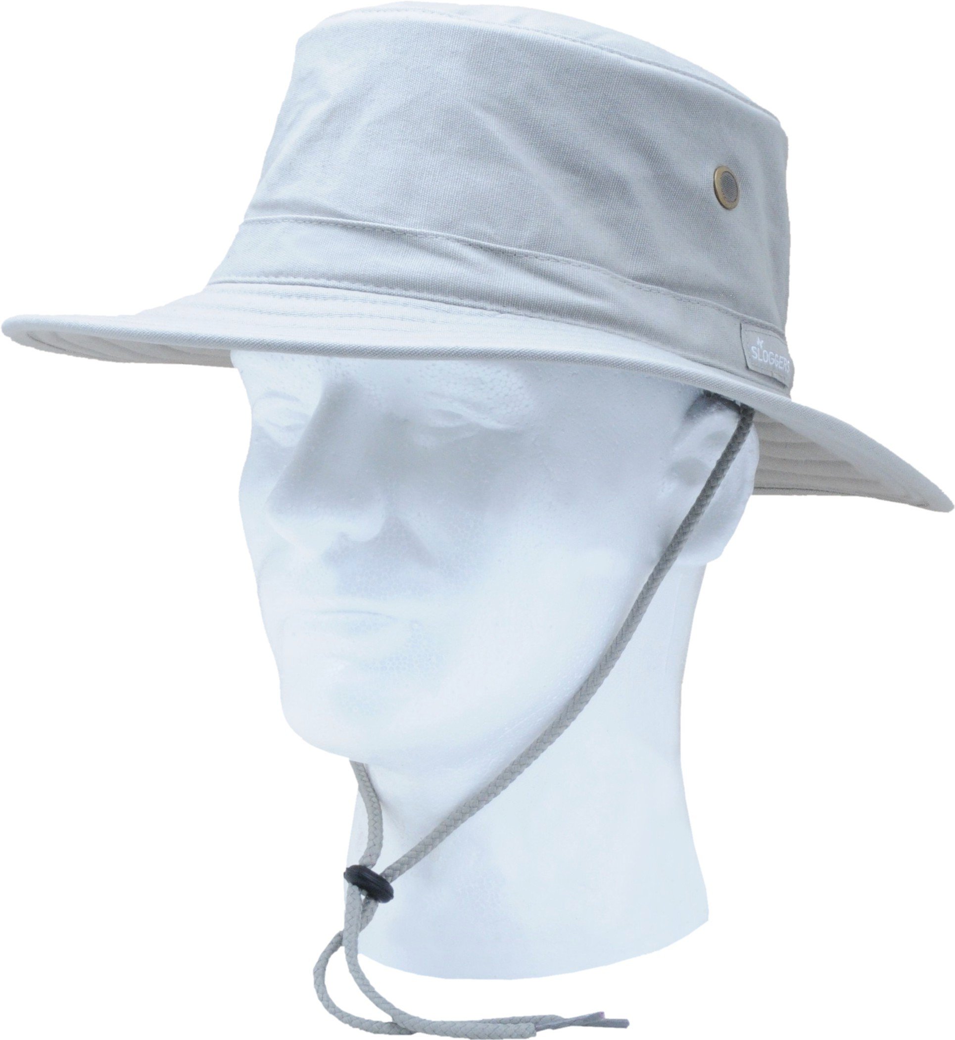 Sloggers Men's Classic Cotton Hat, Grey, UPF 50+ Maximum Sun Protection, Style 4471GY