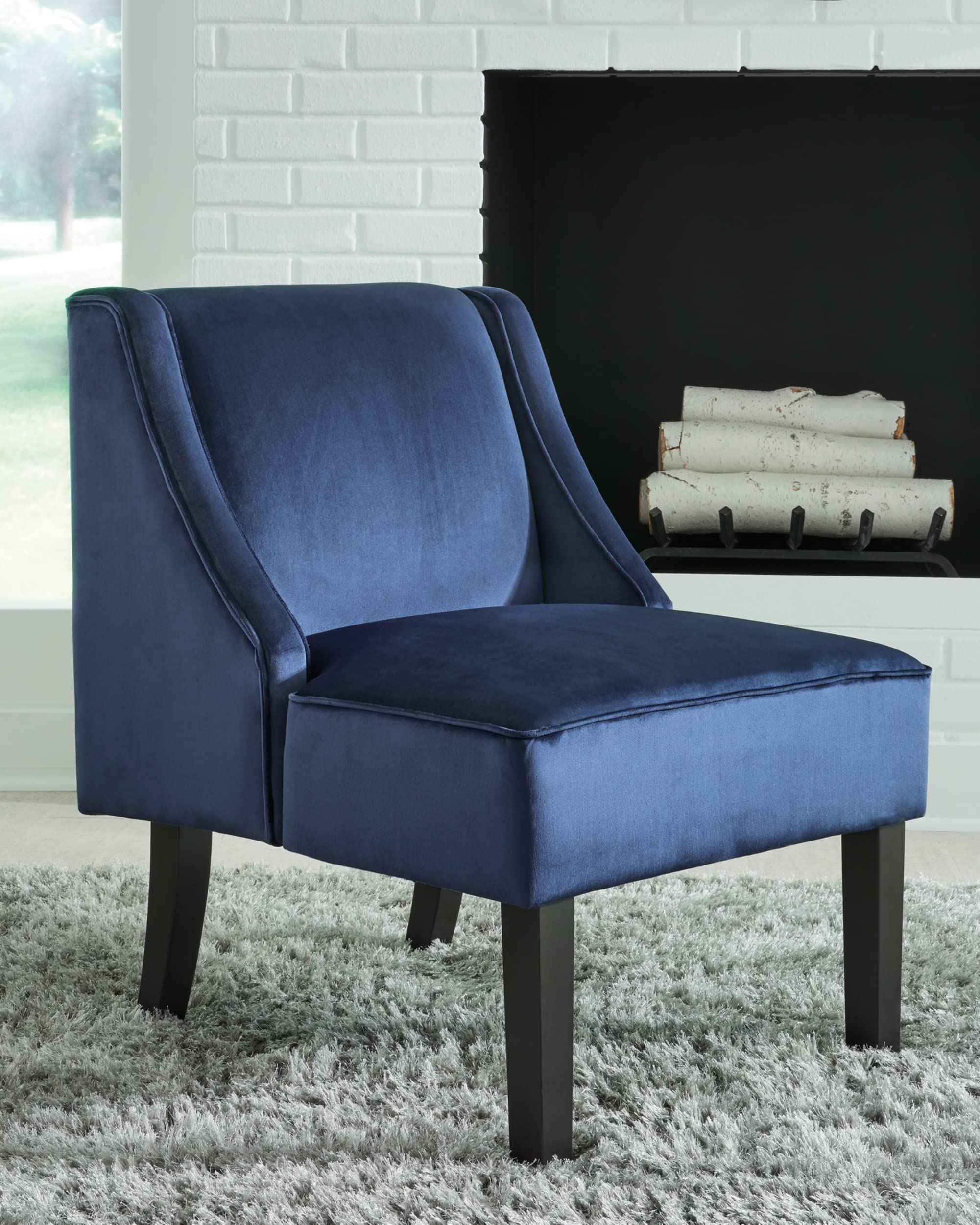 Signature Design by Ashley Janesley Wingback Modern Accent Living Room Chair, Linen Beige