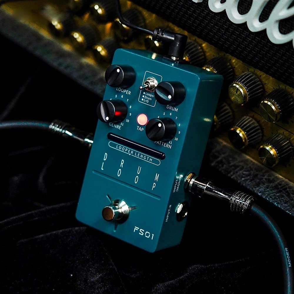 ZYZMH FS01 Drum Loop Drum Machine Looper Guitar Effects Pedal 20Min Looper 11 Different Rhythm Styles
