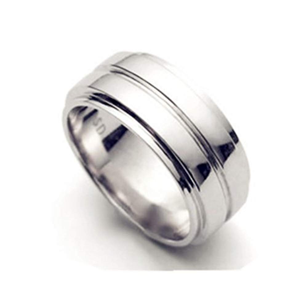 XCFS Unisex Dean winchester ring Stainless Steel The Super nature Dean's Smooth Band Rings,Size 6-12