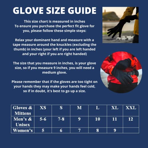 SEALSKINZ Unisex Waterproof All Weather Glove, Black, Large