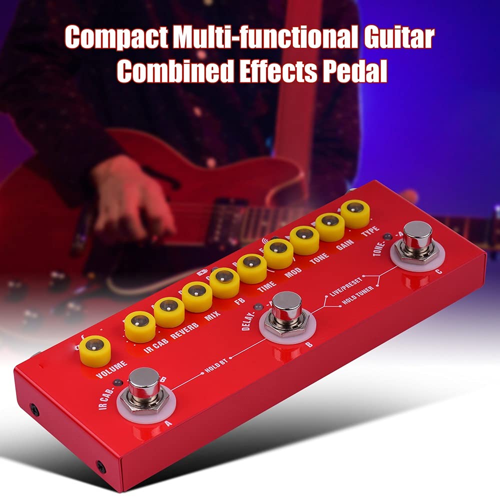 ZYZMH Portable Multi-Functional Electric Guitar Combined Effects Pedal with Phone Recording Guitar Pedal