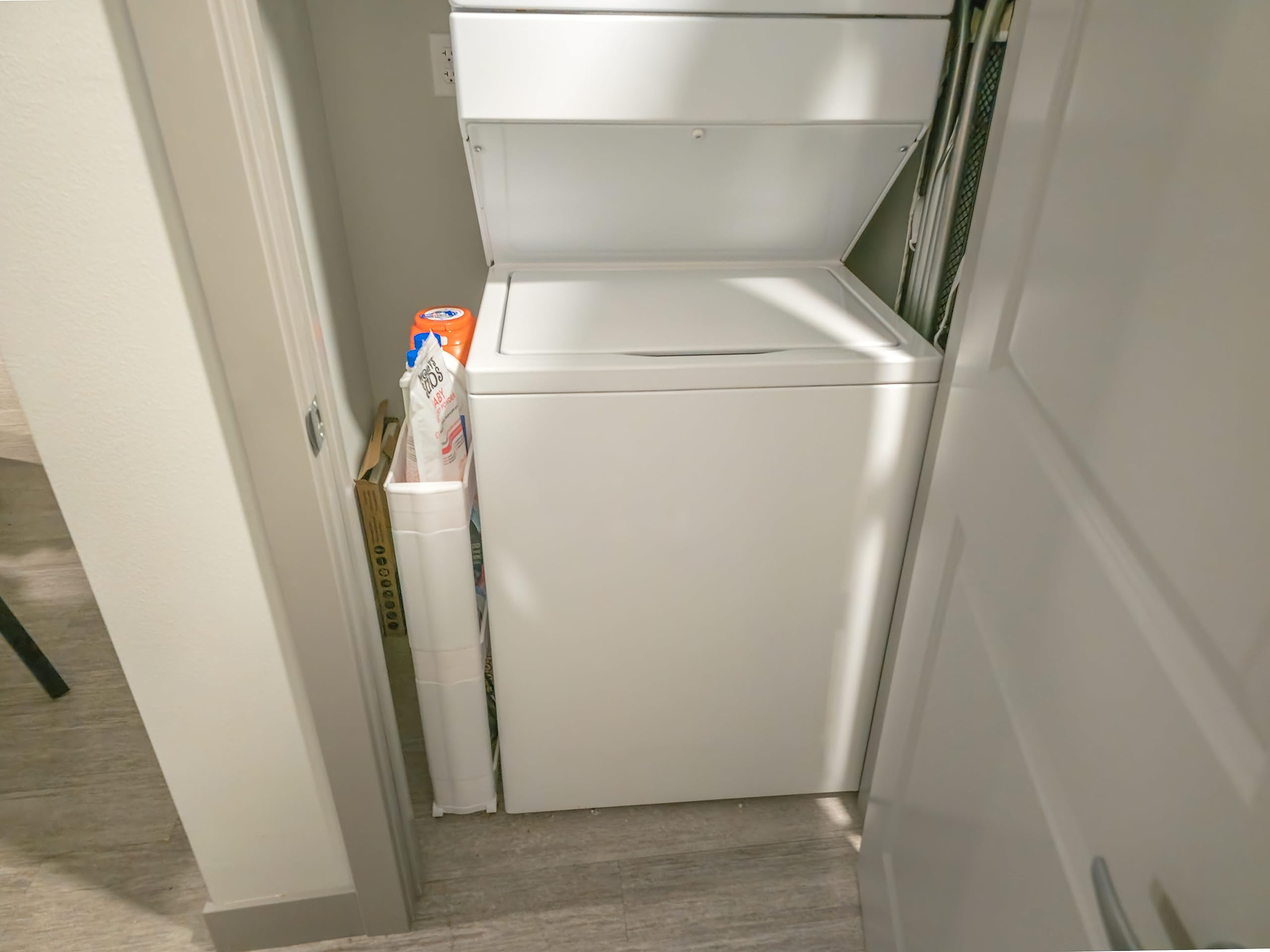Slim Rolling Storage Cart - Narrow Slide Out Shelving Utility Cart - Mobile Storage for Laundry, Bathroom, Kitchen & Between Washer and Dryer.
