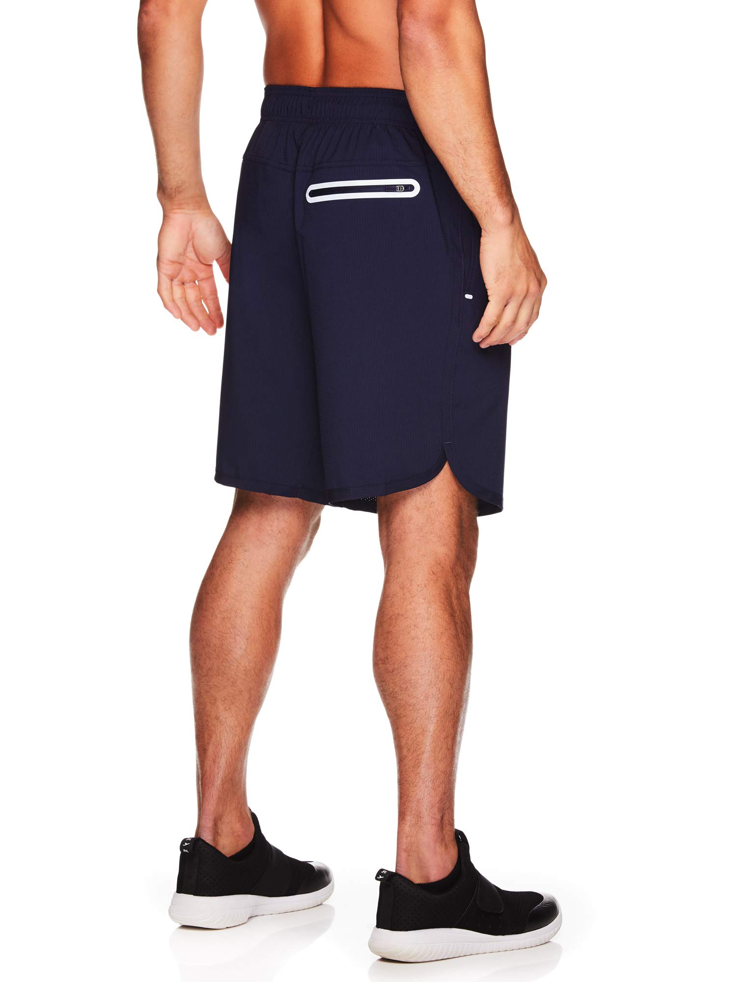 Reebok Men's Lightweight Workout Gym & Running Shorts w/Elastic Drawstring Waistband & Pockets - 9 Inch Inseam - Paceline Navy, Medium