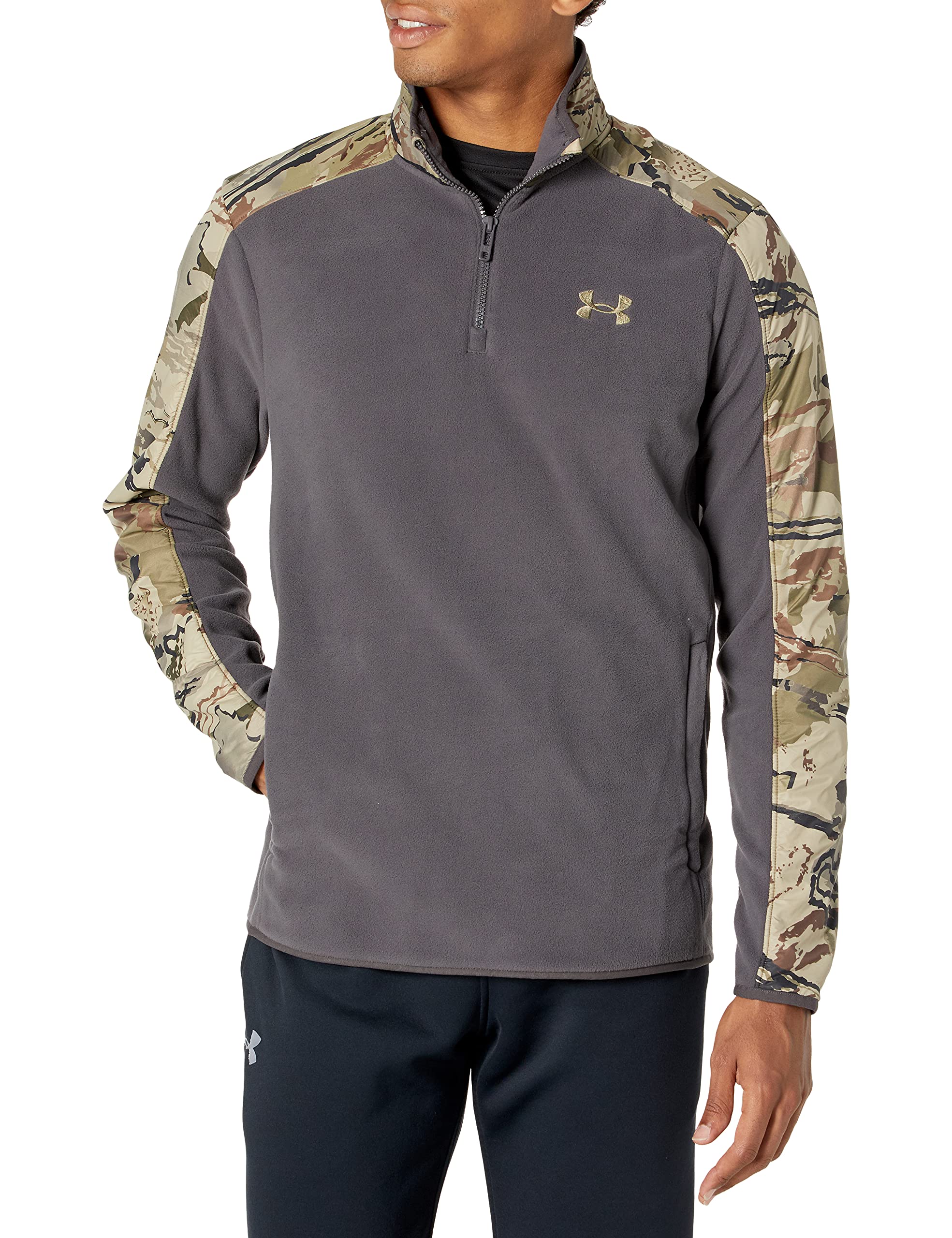Under Armour Men's Polartec Forge ¼ Zip T-Shirt, Charcoal (019)/Bayou, XX-Large