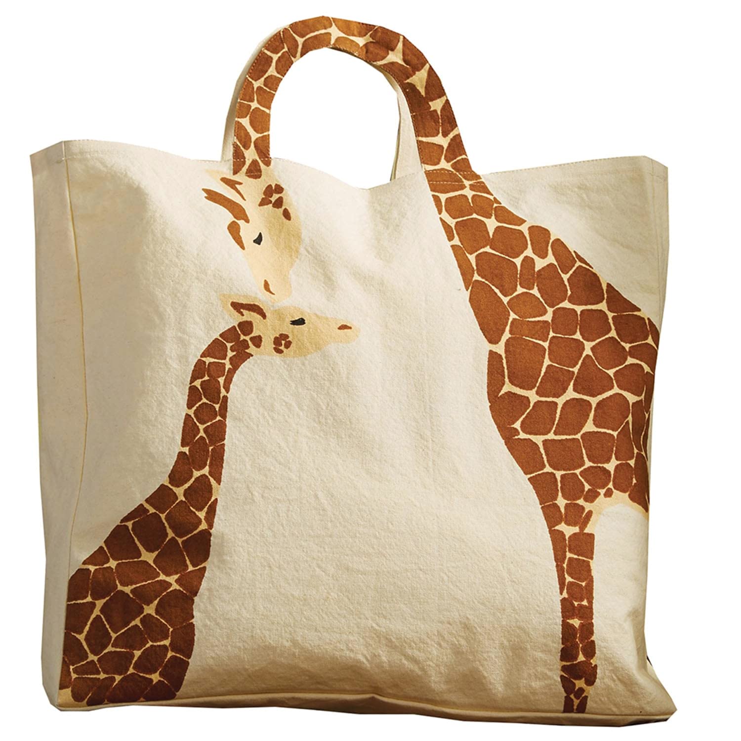 SIGNALS Women's Loving Giraffes Tote Bag - Natural Cotton Canvas