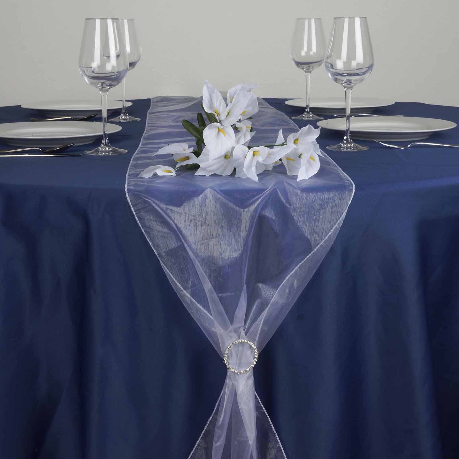 TABLECLOTHSFACTORY White Organza Table Runner