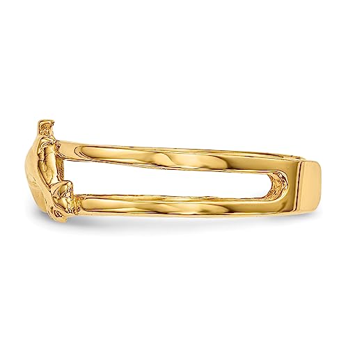 Saris and Things 14K Yellow Gold Dolphins Toe Ring