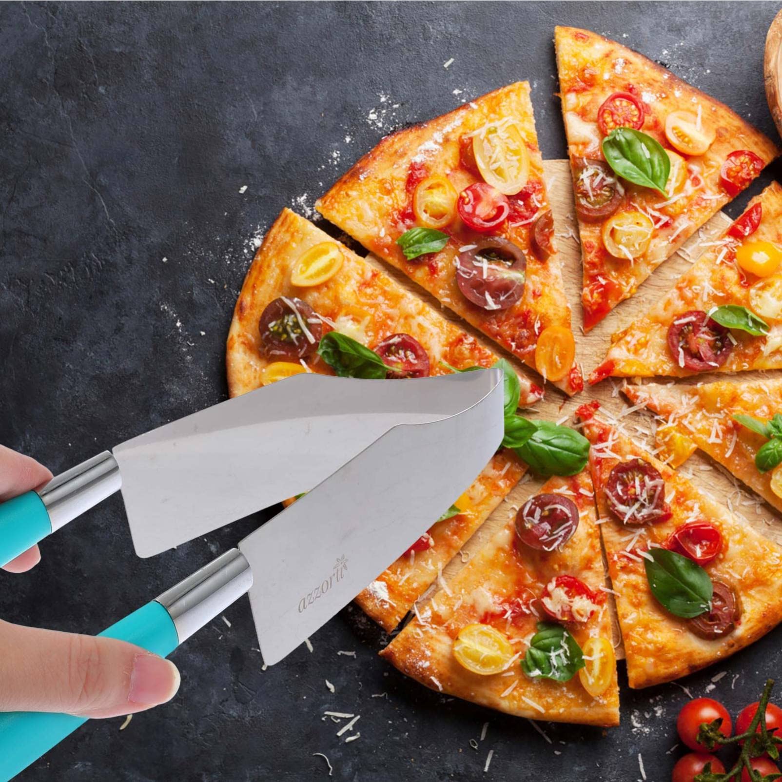 Yardwe Cake Slicer Cutter, 2pcs Stainless Steel Cake Slicer Stainless Steel Cake Shovel Cake Lifter Tools Birthday Cake Cutter for Cakes, Pie, Desserts and Pizza (Random Color)