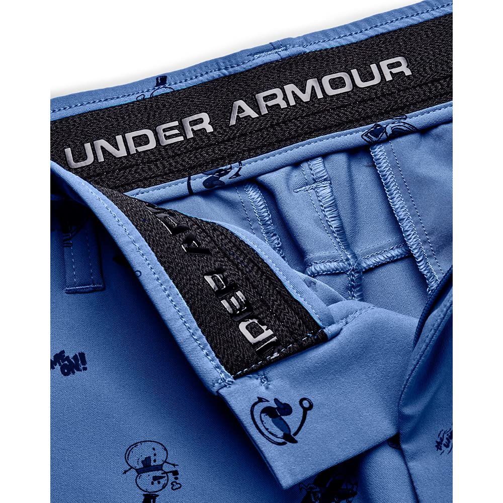 Under Armour Men's Vanish Showdown Printed Shorts, River (488)/Halo Gray, 34