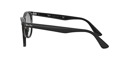 Ray-Ban Rb2185 Wayfarer II Evolve Polarized Round Sunglasses, Grey Havana/Photochromic Azure Gradient Blue, 52 mm