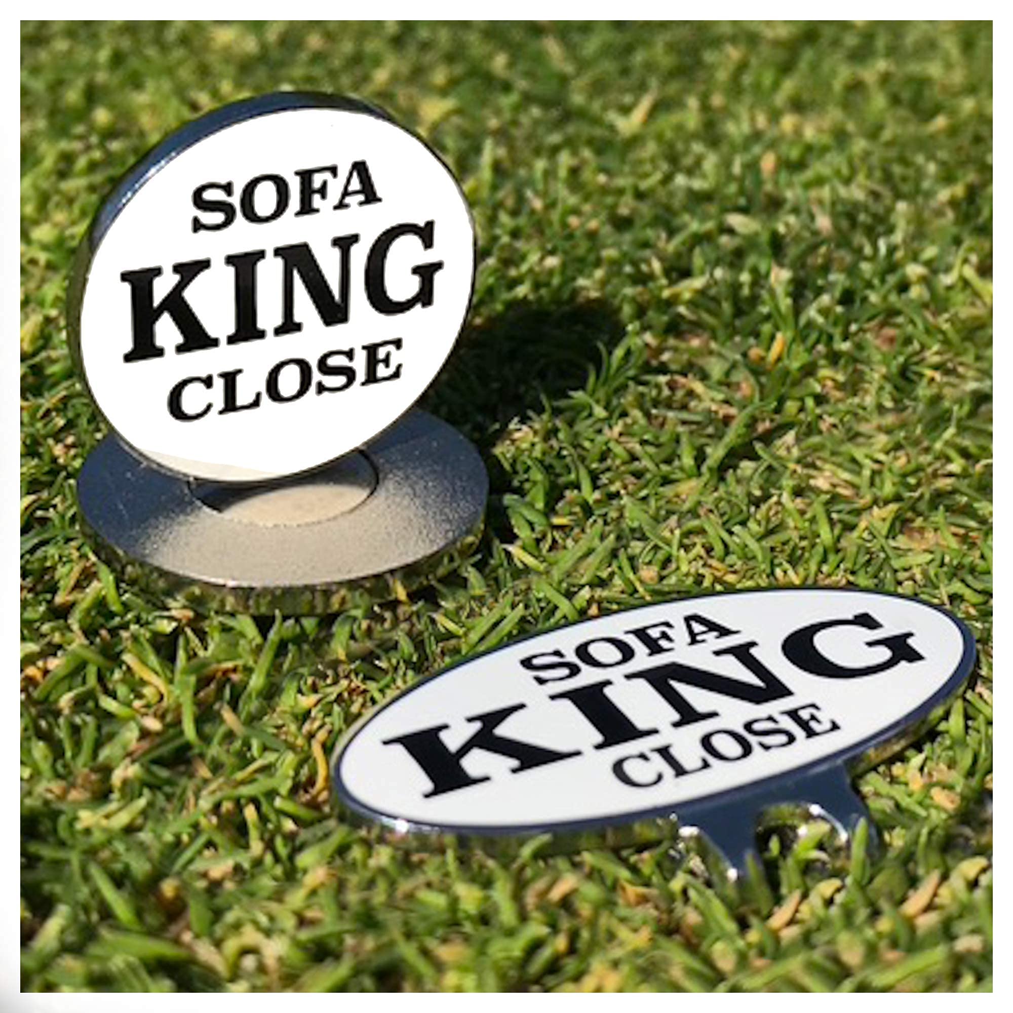 The Close pop-UP Golf Ball Marker. They Make Great Stocking Stuffers for Men or Women. Sofa King Funnier Then a Potty Putter and Drier for Your Balls