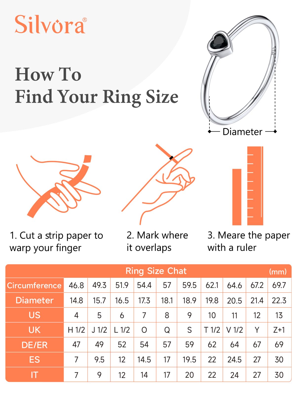 Silver Wedding Band for Woman Heart Cubic Zirconia Jewelry