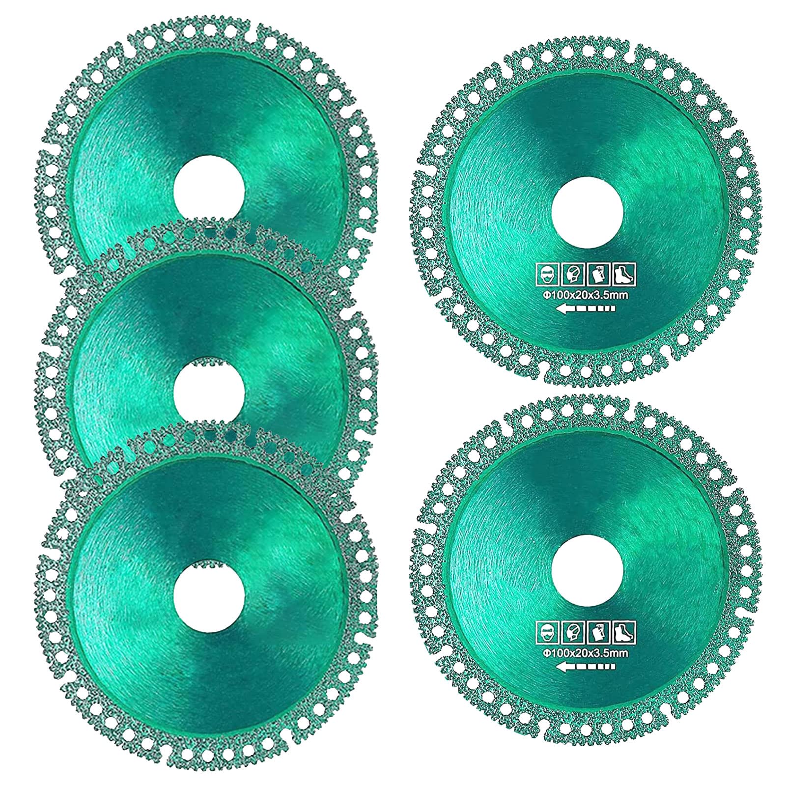 Yiishuiil Indestructible Disc for Grinder, Upgraded Angle Grinder Cutting Disc, 4 Inch Ultra-Thin Saw Blade Diamond Cutting Wheels, Cutter Saw for Glass Wood Stone Metal Ceramic Tile (5Pcs)