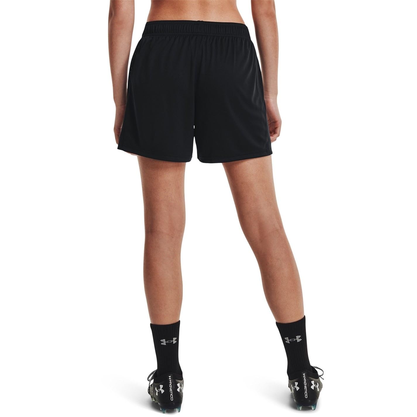 Under Armour Women's Challenger Knit Shorts, Black (001)/White, Medium