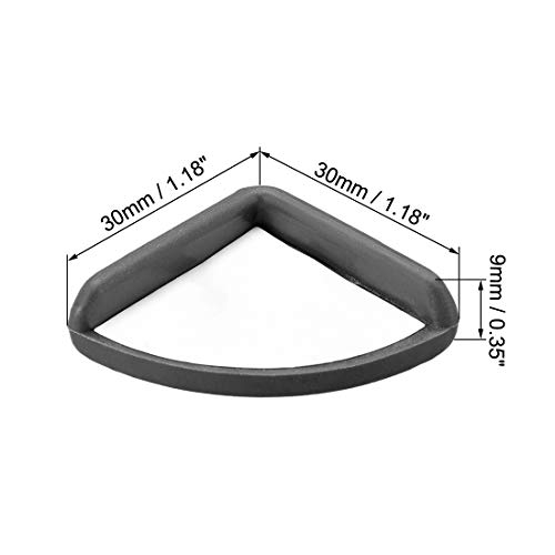 uxcell Corner Guards Edge Protector Furniture Table Corner Protectors Adhesive Soft Silicone Black 30x30x9mm, 28 Pcs