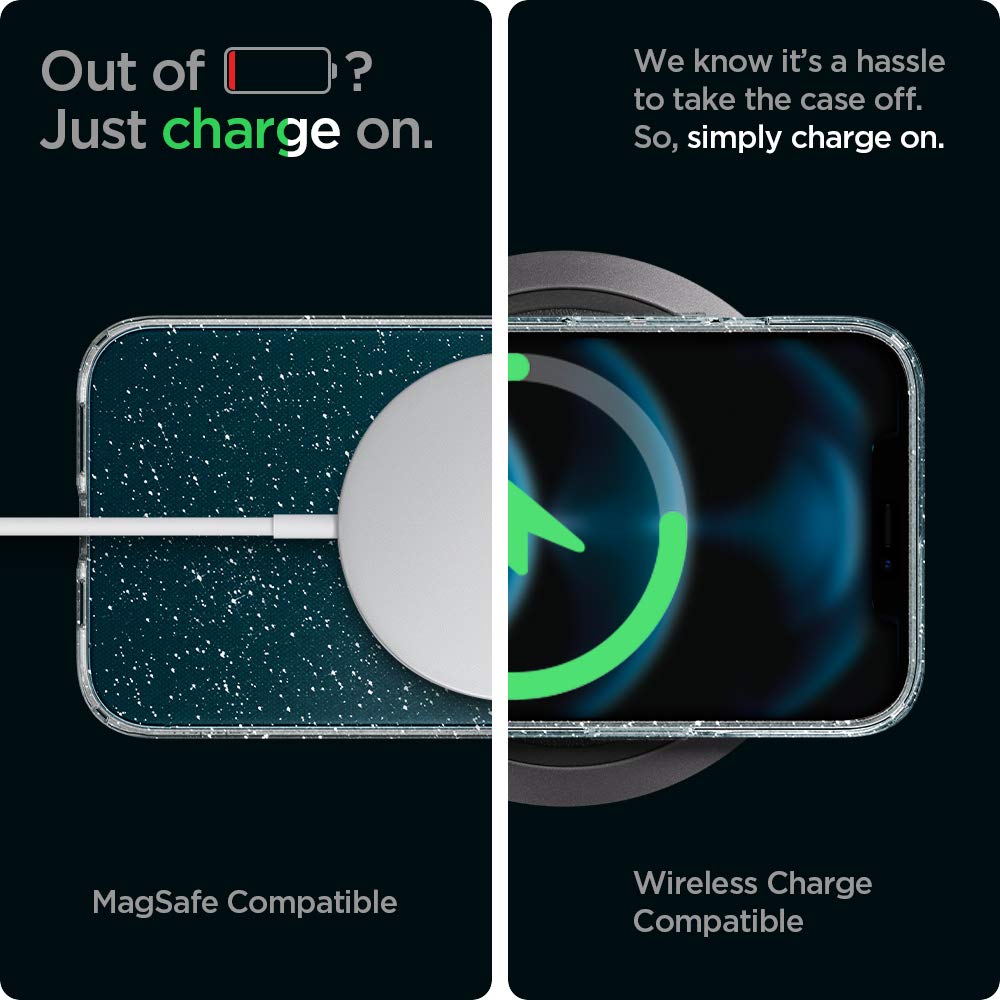 Spigen Liquid Crystal Glitter Designed for iPhone 12 Case (2020) / Designed for iPhone 12 Pro Case (2020). - Crystal Quartz