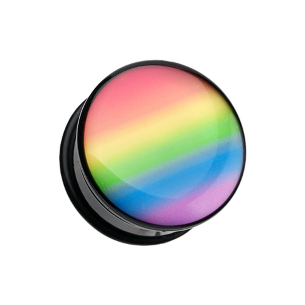 Pastel Rainbow Gradient Single Flared WildKlass Ear Gauge Plug (Sold as Pairs)