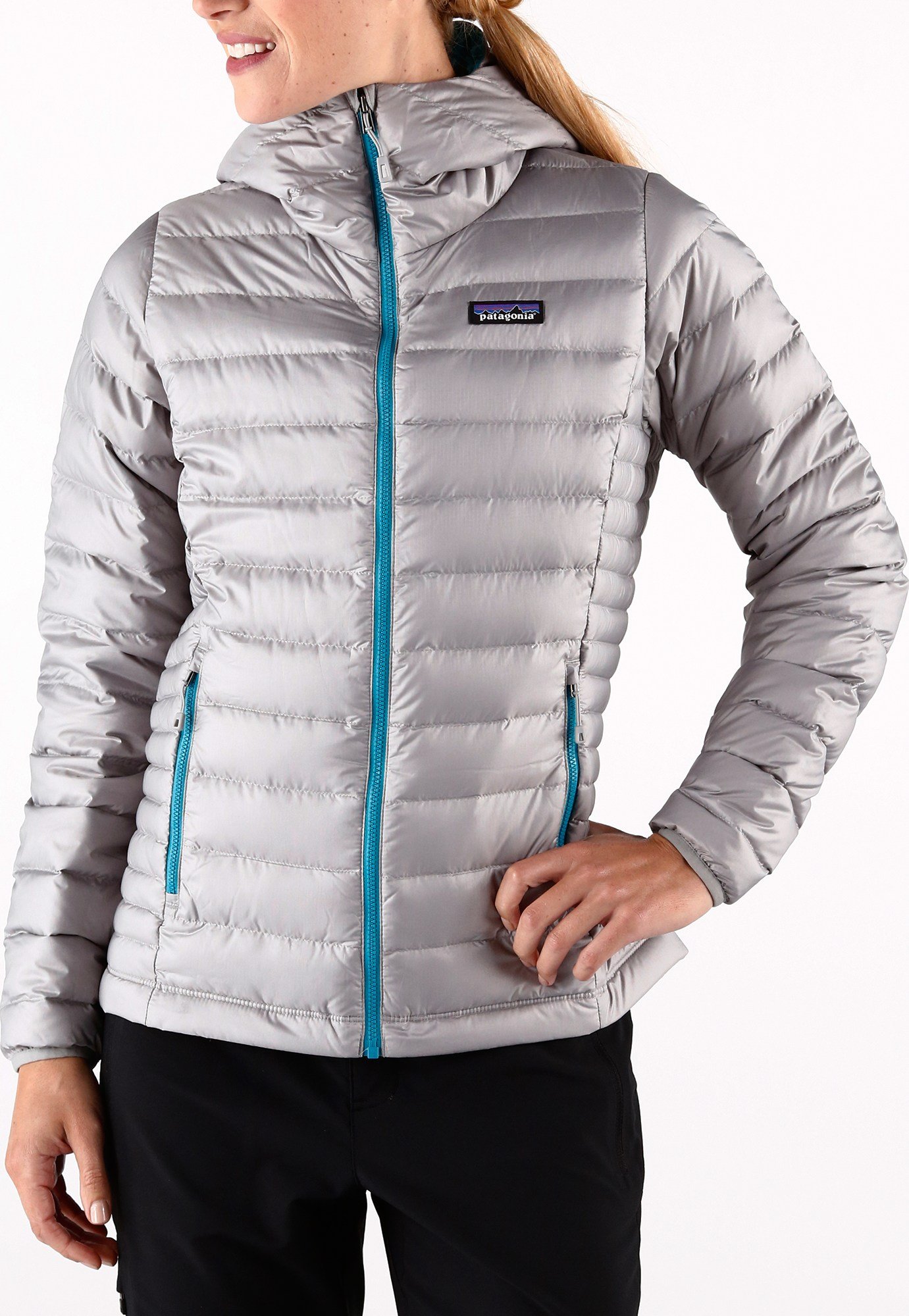 Patagonia Mens W's Down Sweater Hoody, Drifter Grey, XL