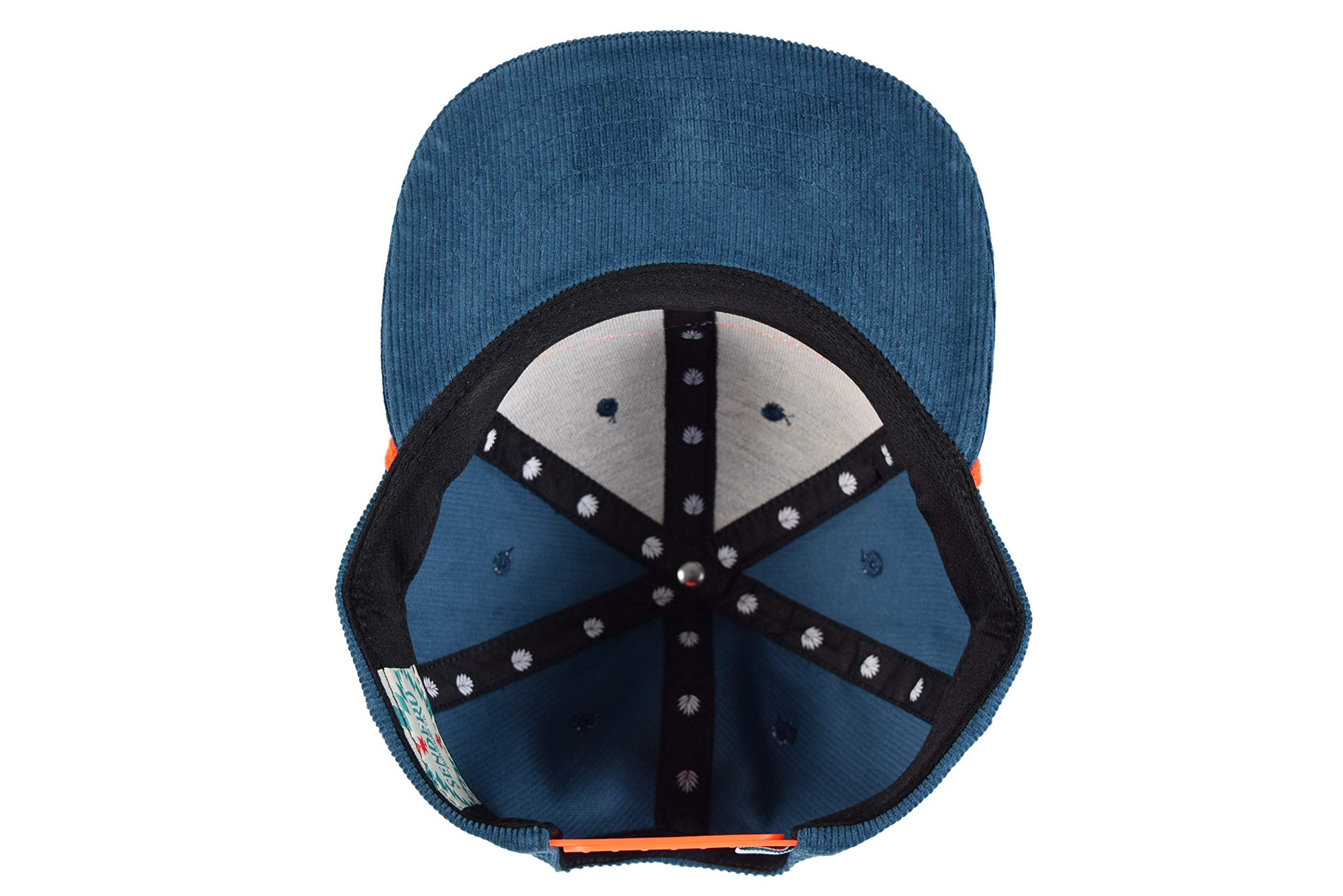 Sendero Provisions Co. Outdoor Adjustable Snapback Corduroy Rope Hat with Geo Screen Printed Patch (Ocean Blue)