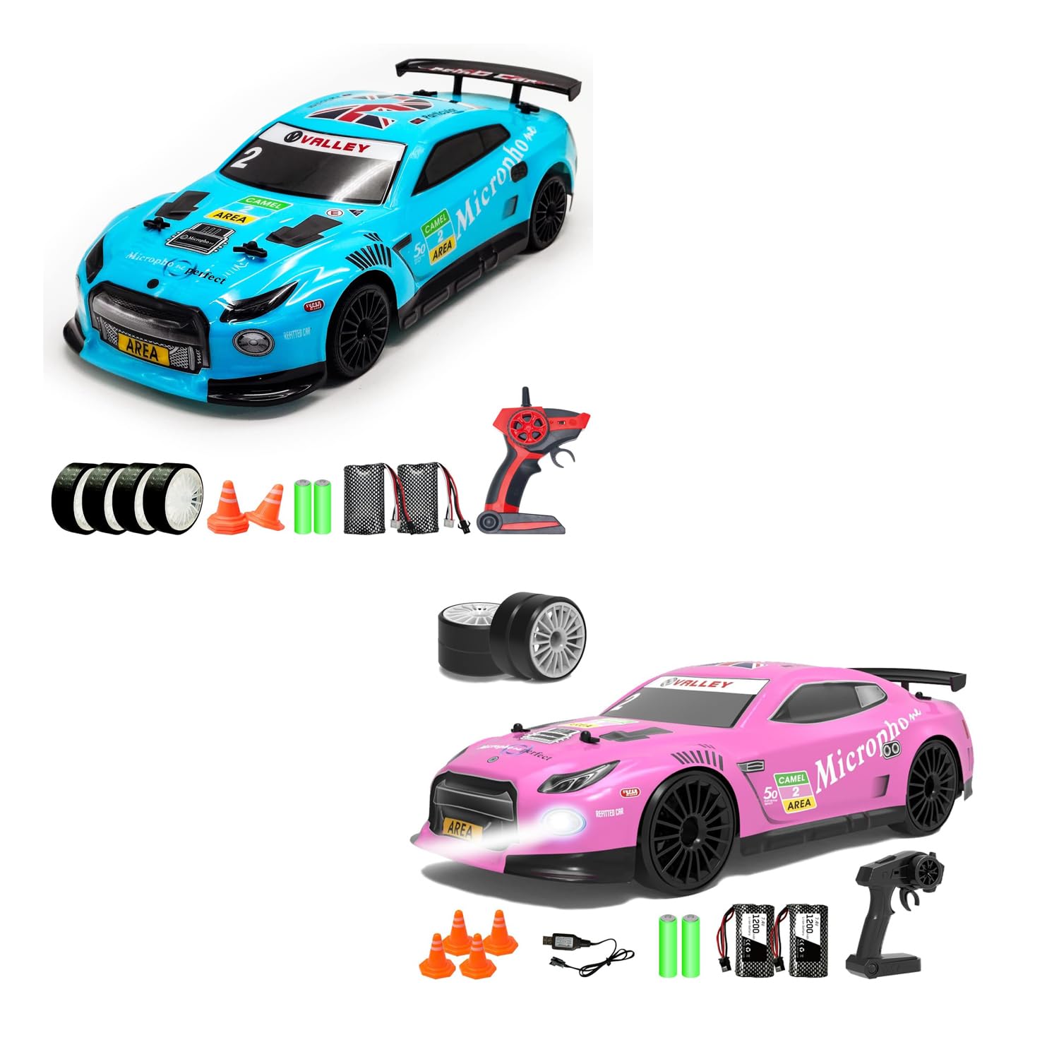 RACENT Remote Control Car - RC Drift Car 1:14 2.4Ghz 4WD 25KPH High Speed Sport Racing Vehicle