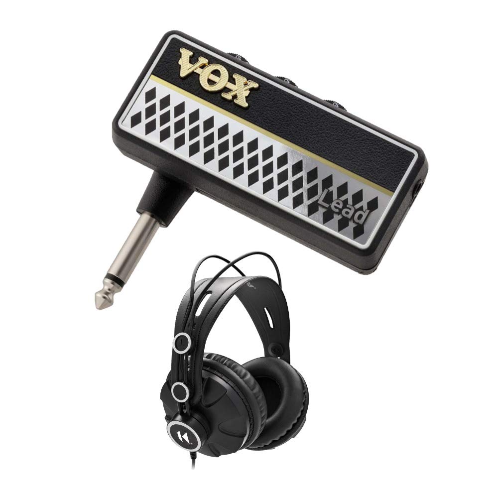 VOX Amplug 2 Lead (AP2LD) Guitar Headphone Amplifier Bundle with Headphones (2 Items)