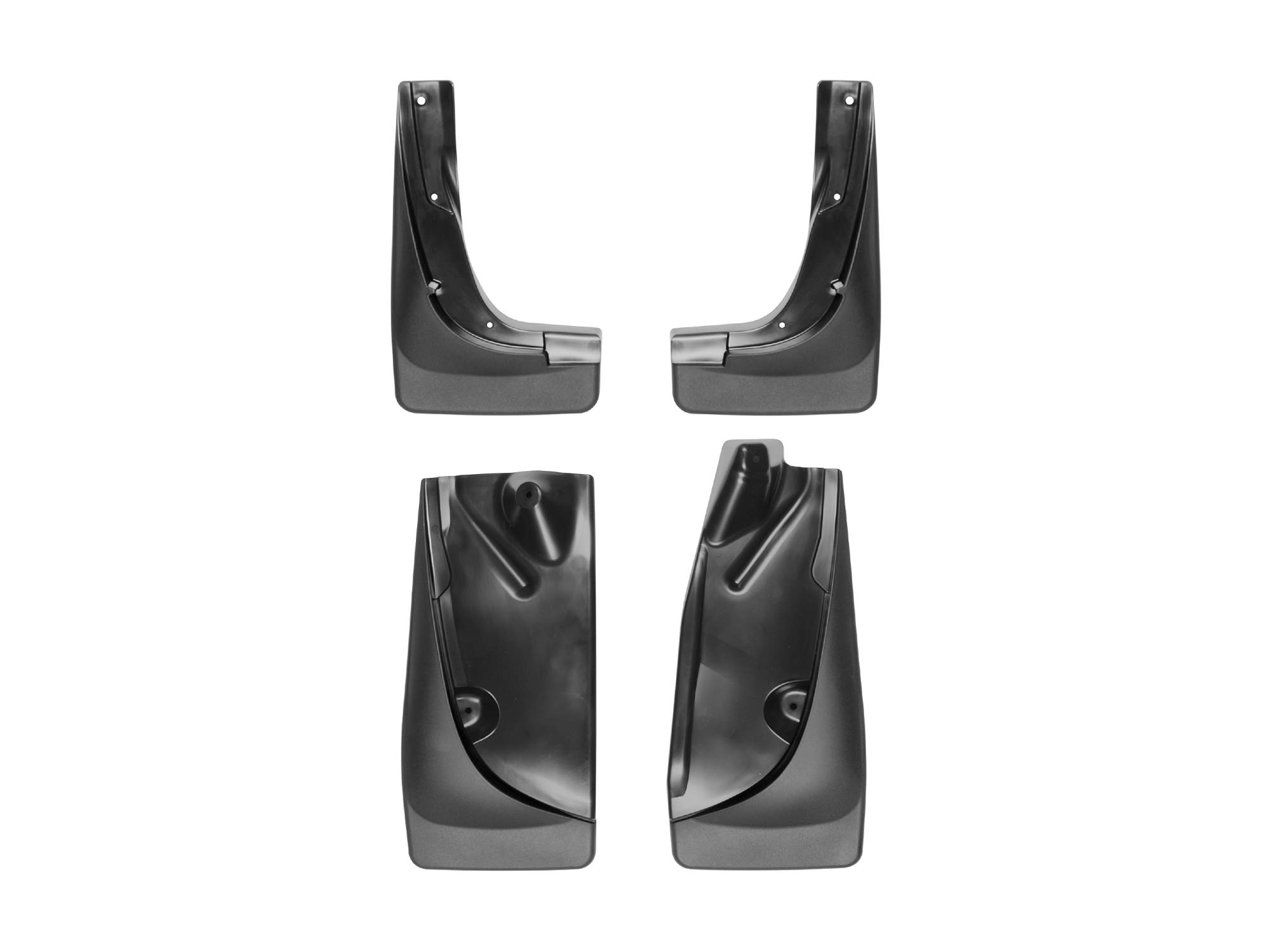 WeatherTech Custom No Drill Splash Guard MudFlaps for Jeep Cherokee - Front & Rear Set (110064-120064), Black