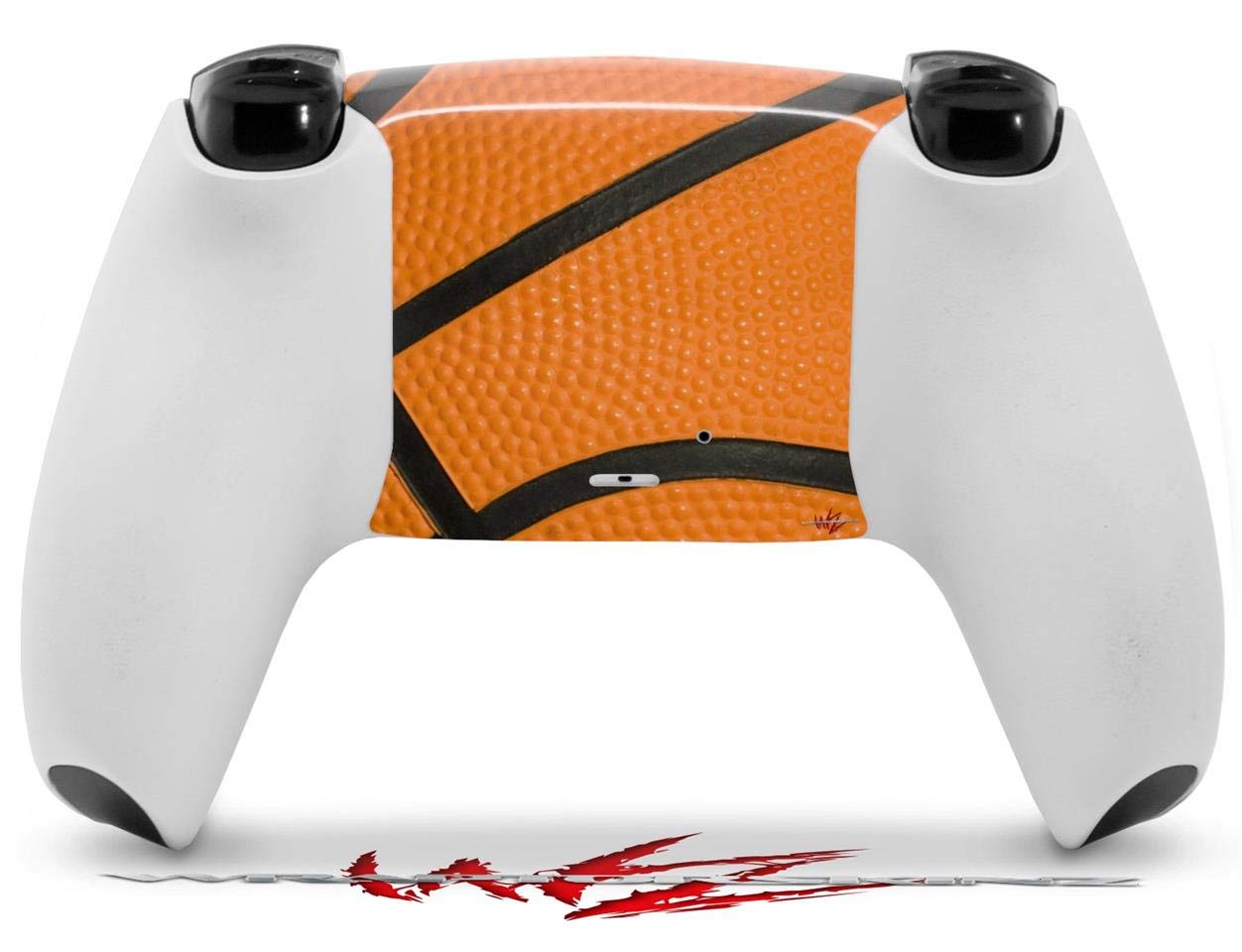WraptorSkinz Skin Wrap compatible with Sony PS5 DualSense Controller Basketball (CONTROLLER NOT INCLUDED)