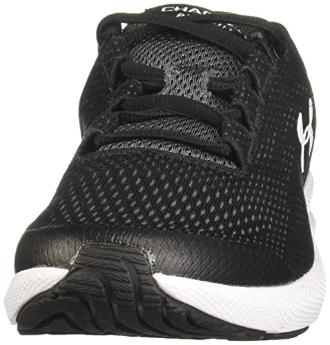 Under Armour Grade School Charged Pursuit 2 Running Shoe, Black (001)/White , 3.5