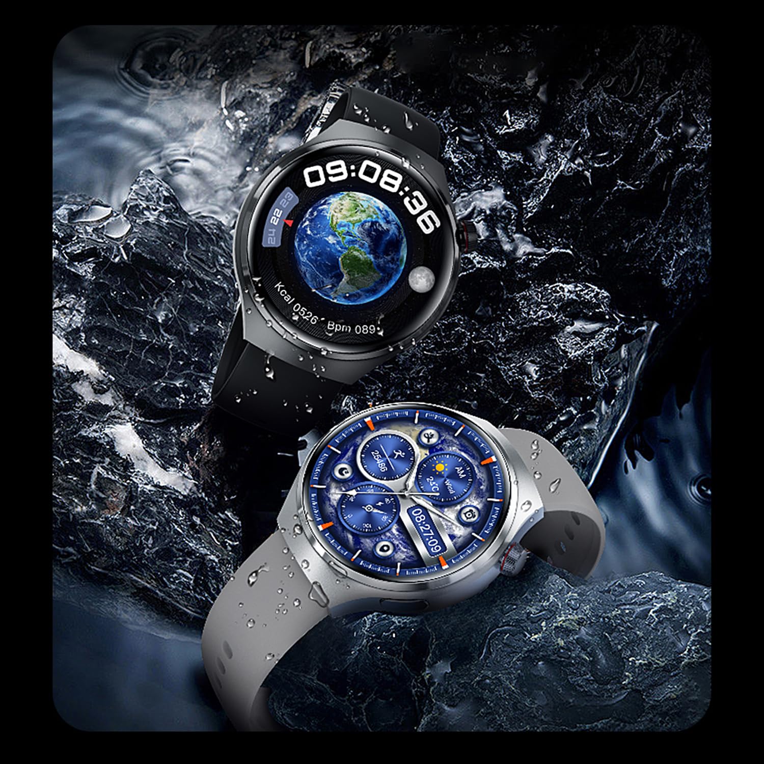 Smart Watch for Men(Make/Answer Call) Bluetooth Call 1.53" HD Military Smartwatch for Android iPhone Phones IP68 Waterproof Outdoor Sport Watches Activity Tracker Sleep Heart Rate (gt4 pro-silver)