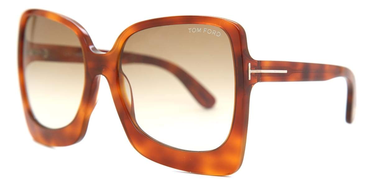 Tom Ford Butterfly Sunglasses TF618 Emanuella-02 53F Blonde Havana 60mm FT0618