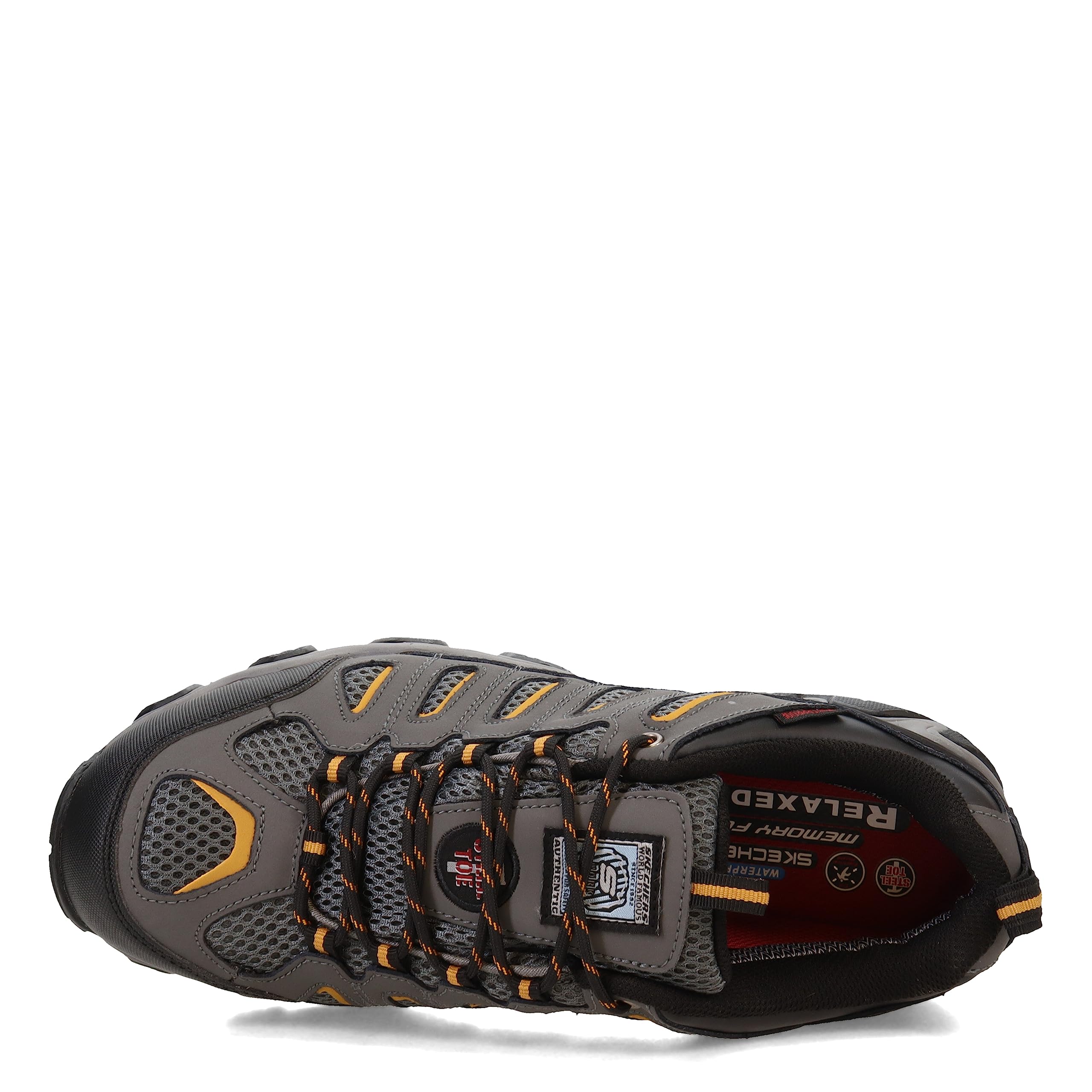 Skechers for Work Men's Blais Hiking Shoe, Dark Gray, 10.5 M US