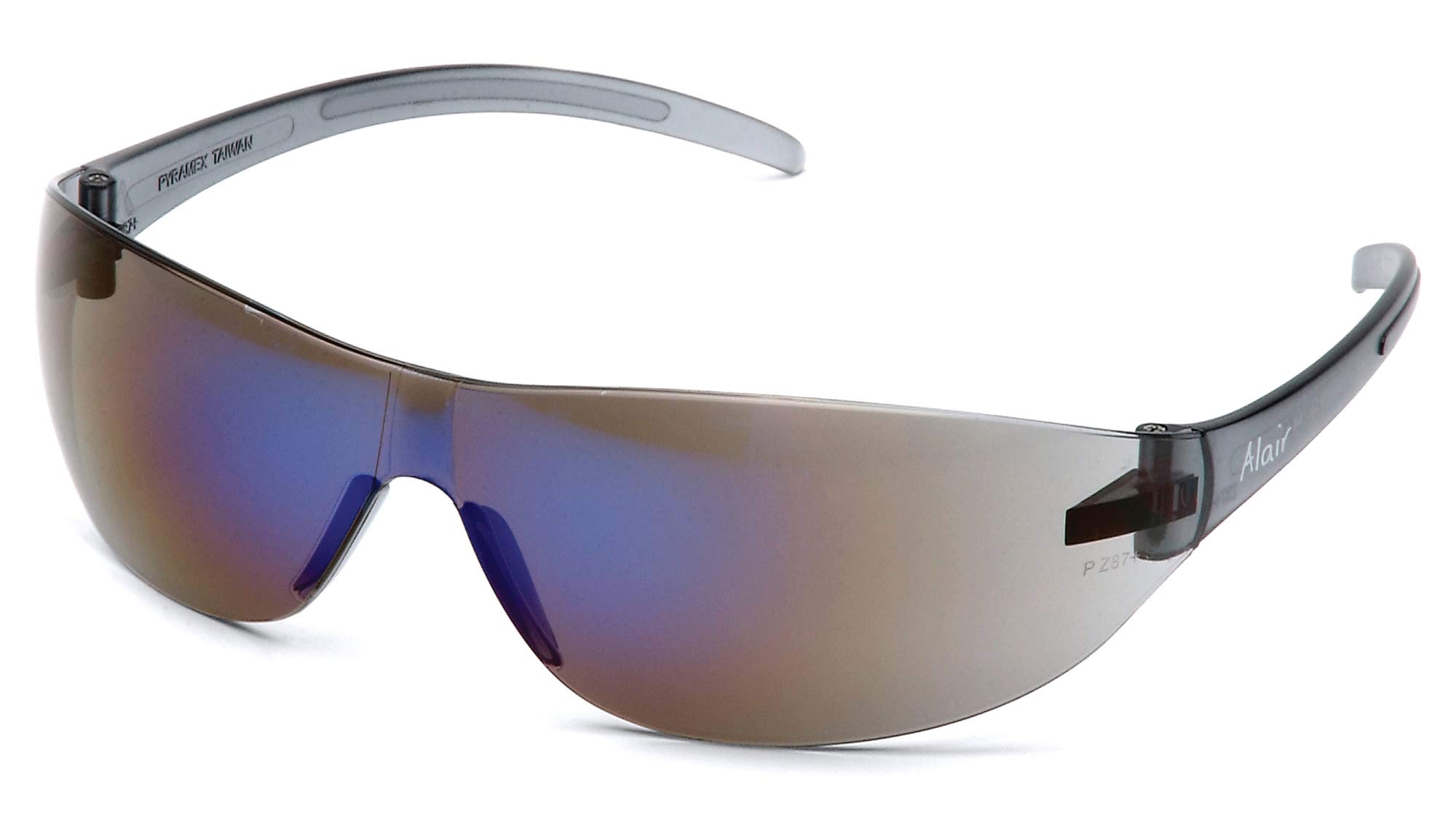 Pyramex Alair Safety Eyewear Blue Mirror Lens Blue Mirror Frame ANSI Z87+