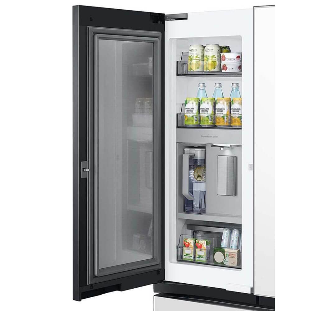 SAMSUNG RF24BB660012 24 Cu. Ft. Bespoke White Glass 3-Door French Door Counter Depth Refrigerator