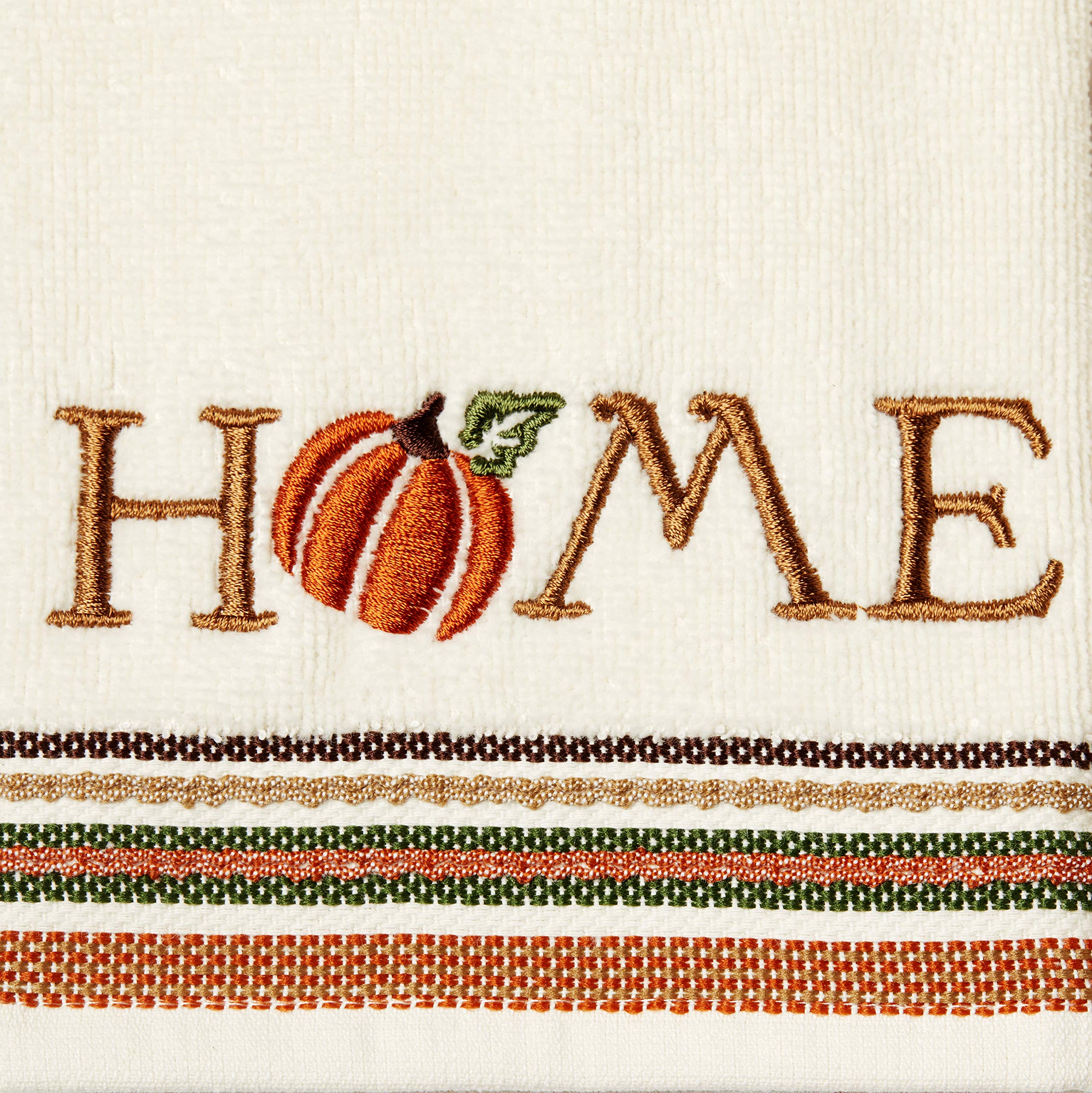 SKL Home Harvest Give Thanks/Home Hand Towel Set, Natural 2 Count, Small
