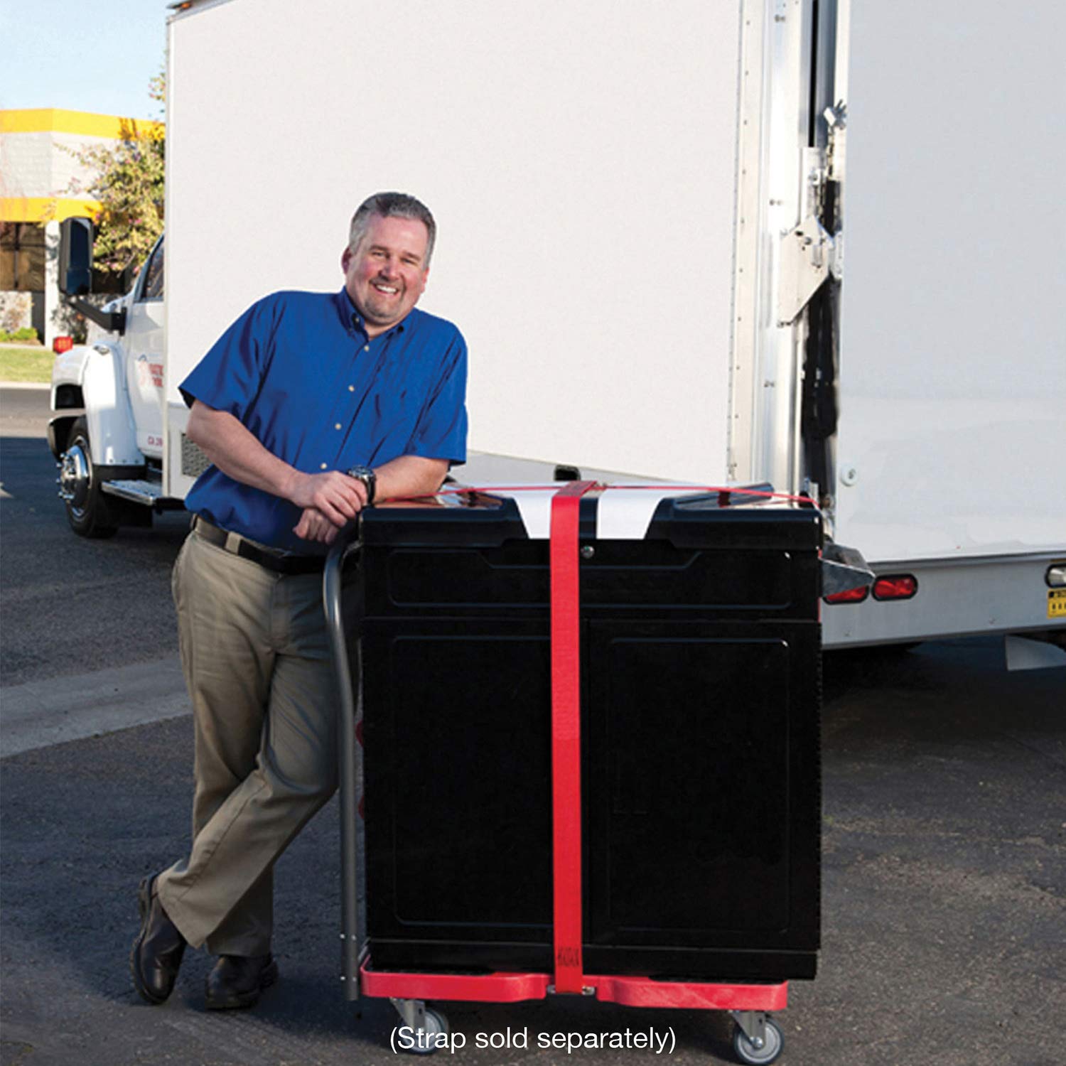 SNAP-LOC 1200 LB Professional E-Track Push CART Dolly RED