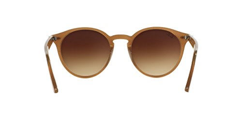 Ray-Ban RB2180F Low Bridge Fit Round Sunglasses, Turtledove/Brown Gradient, 49 mm