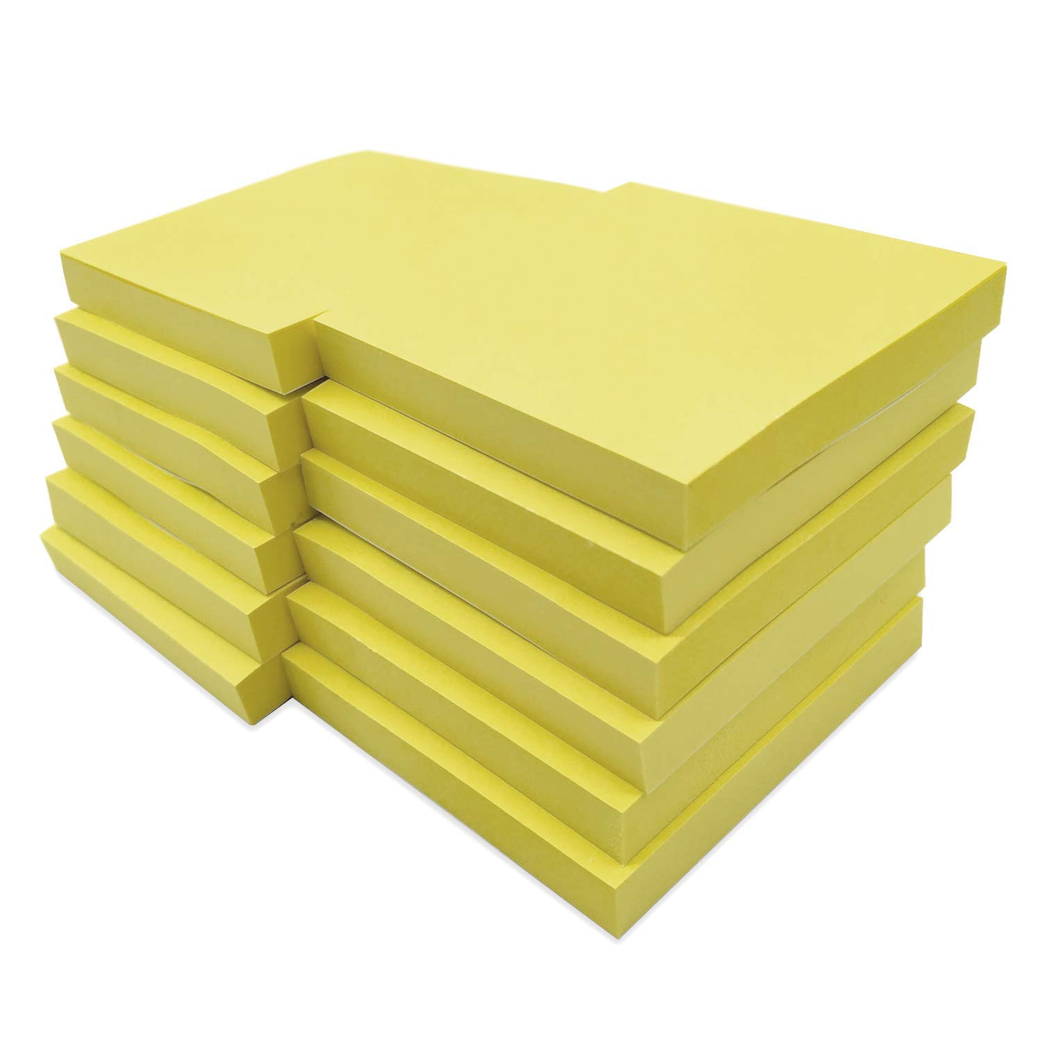 Sticky Notes 3 in x 3 in, 12 Pack Canary Yellow Self-Sticky Notes Pad, 100 Sheets/Pad, 1 Colors (1200 Sheets)…