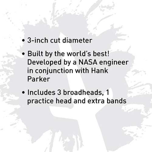 Swhacker SWH00251 2 Blade 150 Grain 3" Cut - Crossbow 3 Pack with Practice Head Silver