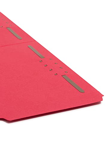 Smead Fastener File Folder, 2 Fasteners, Reinforced 1/3-Cut Tab, Legal Size, Red, 50 per Box (17740)