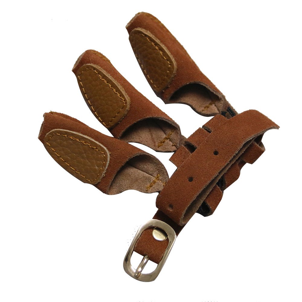Soft Leather Archery Protector Glove Shooting Single Seam Glove Traditional Shooters Glove Medium