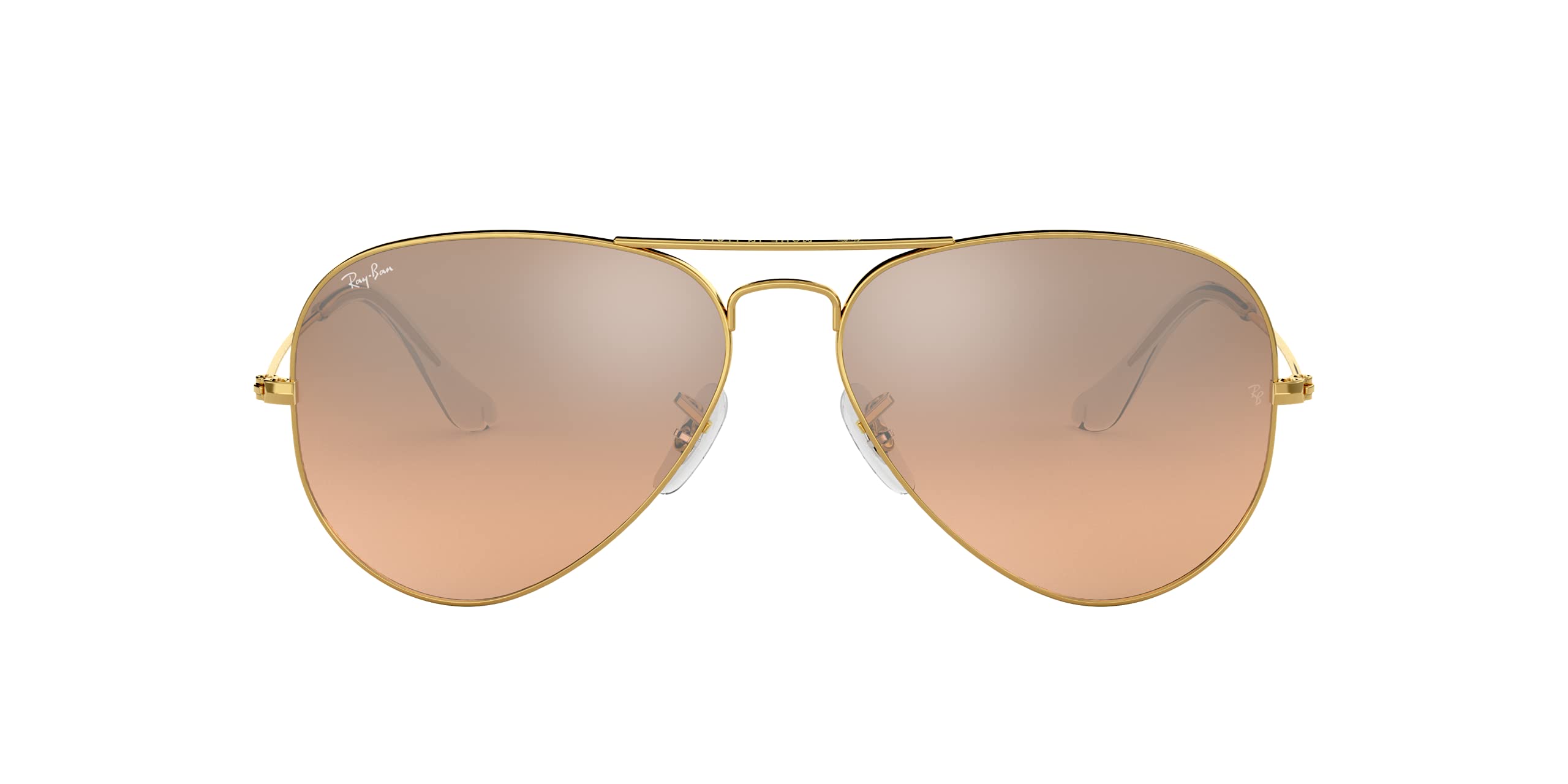 Ray-Ban Rb3025 Classic Evolve Polarized Aviator Sunglasses, Silver/Pink Photochromic, 58 mm